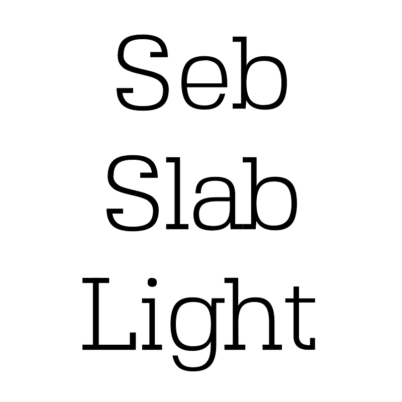 Seb Slab Light - Free fonts on creazilla.com