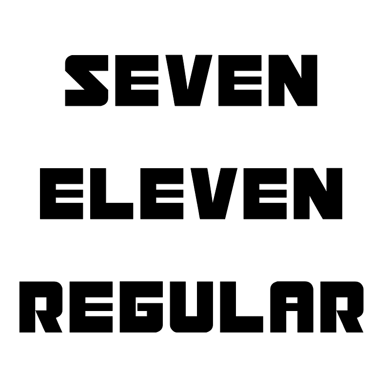 Seven Eleven Regular Font Free Fonts On Creazilla Creazilla