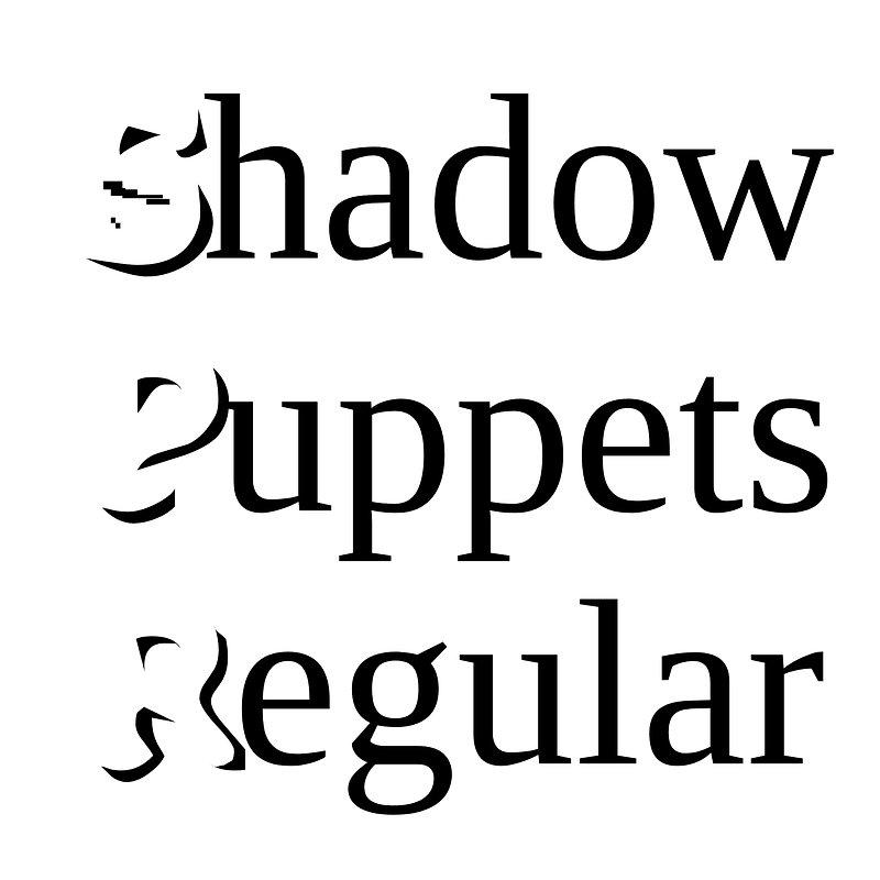 Shadow Puppets Regular font - Free fonts on Creazilla | Creazilla