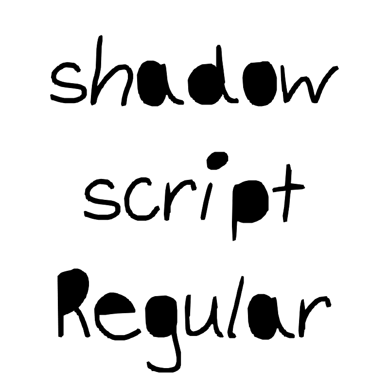 shadow script Regular | Creazilla