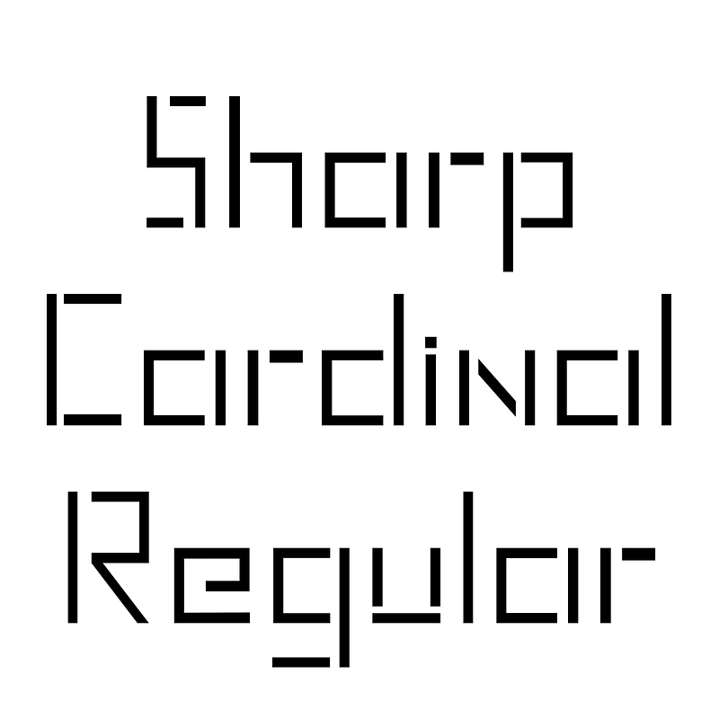 Sharp Cardinal Regular - Free fonts on creazilla.com