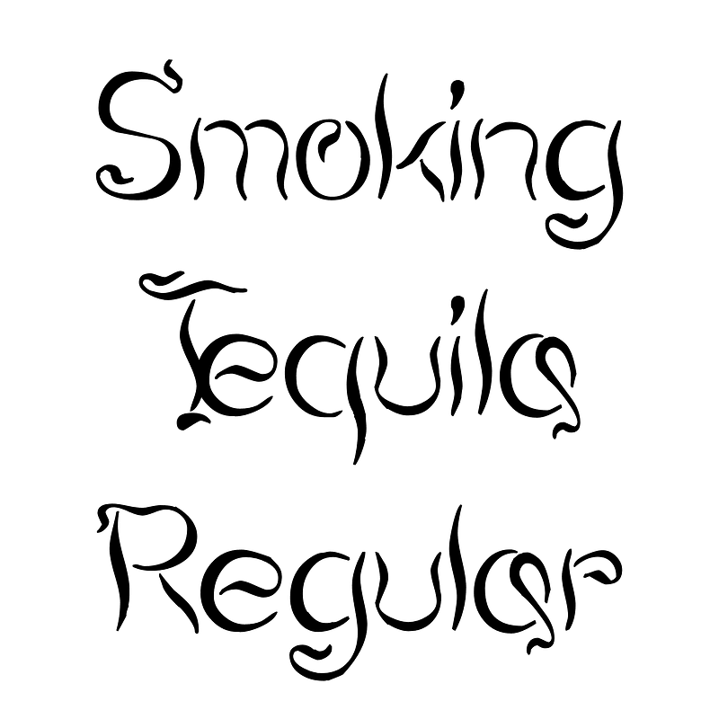 Smoking Tequila Regular - Free fonts on creazilla.com