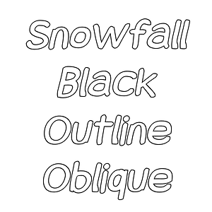 Snowfall Black Outline font - Free fonts on Creazilla | Creazilla