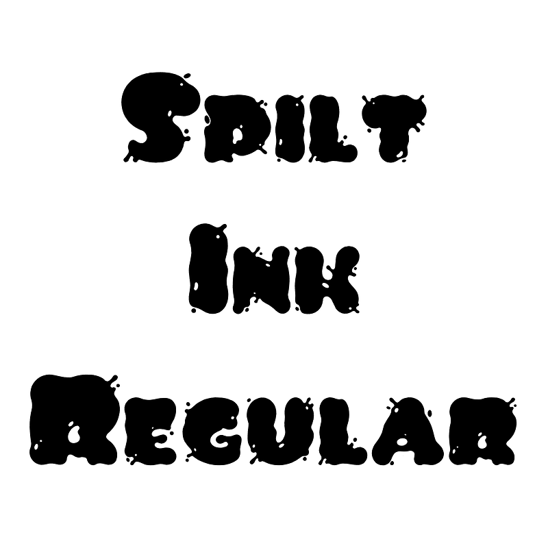 Spilt Ink Regular - Free fonts on creazilla.com