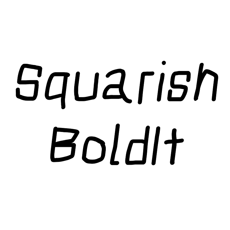 Squarish BoldIt - Free fonts on creazilla.com