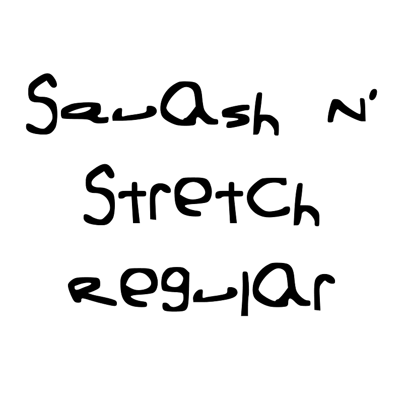 Squash N' Stretch Regular - Free fonts on creazilla.com