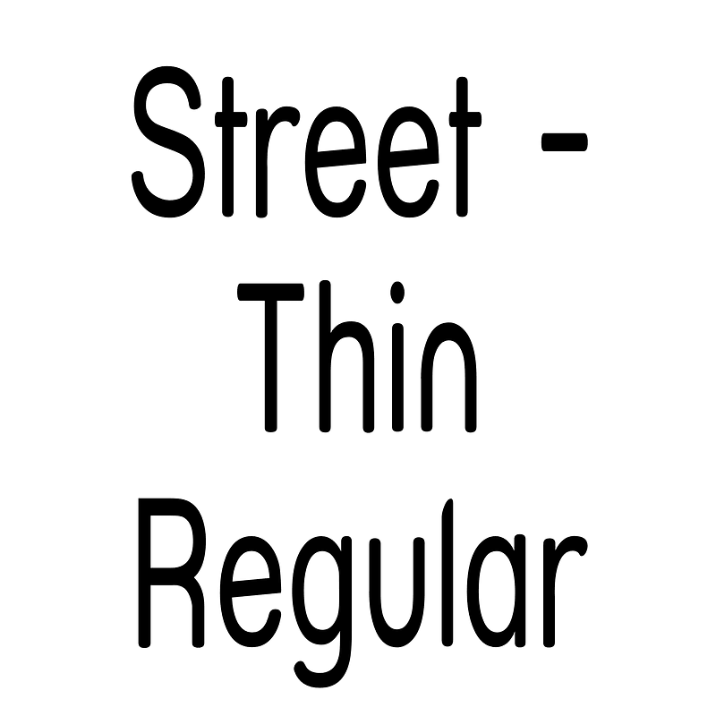 Street - Thin Regular | Creazilla