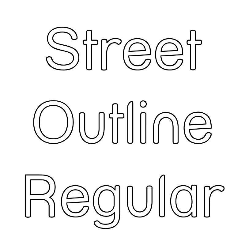 Street Outline Regular | Creazilla