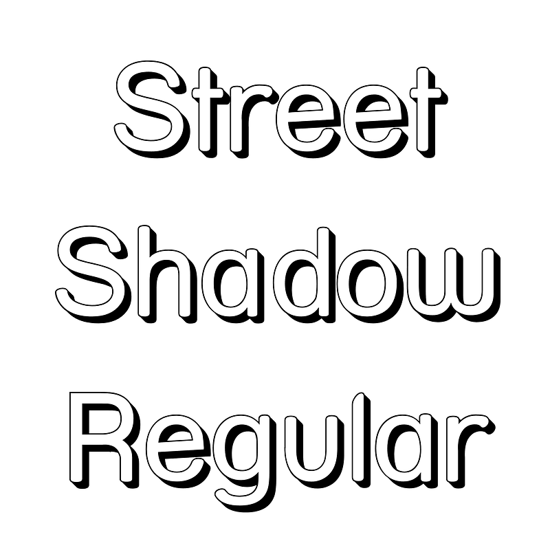 Street Shadow Regular - Free fonts on creazilla.com