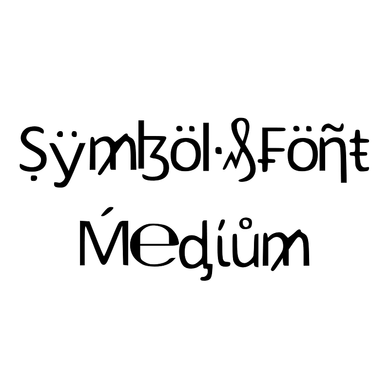 SymbolsFont Medium - Free fonts on creazilla.com