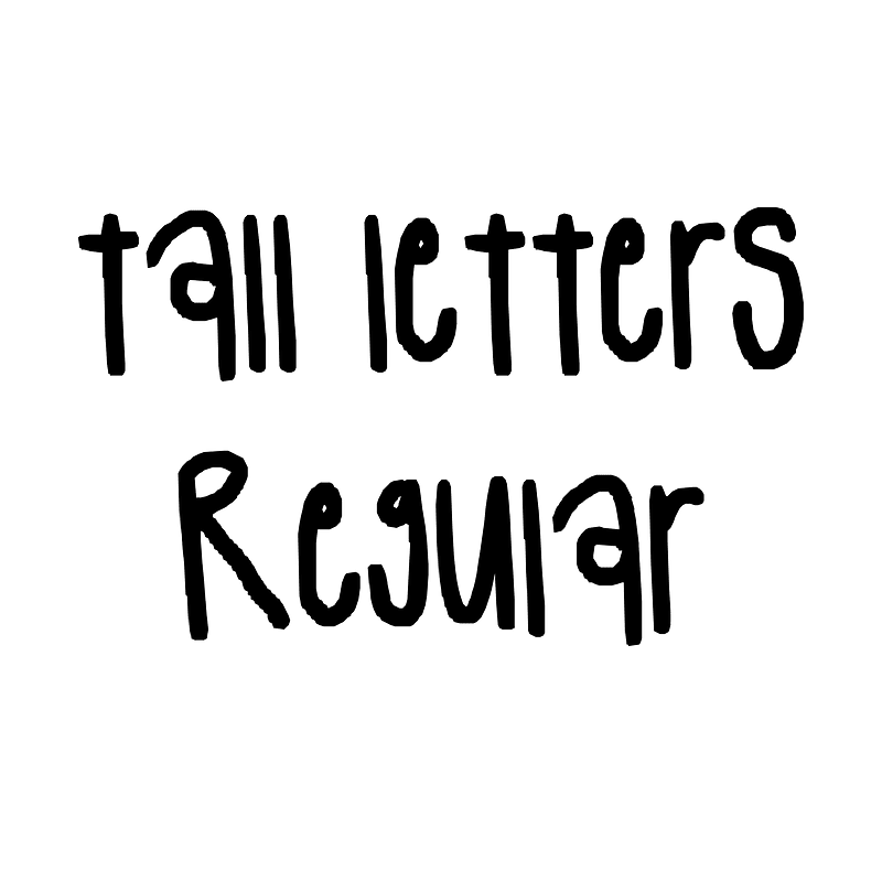 tall letters Regular font - Free fonts on Creazilla | Creazilla