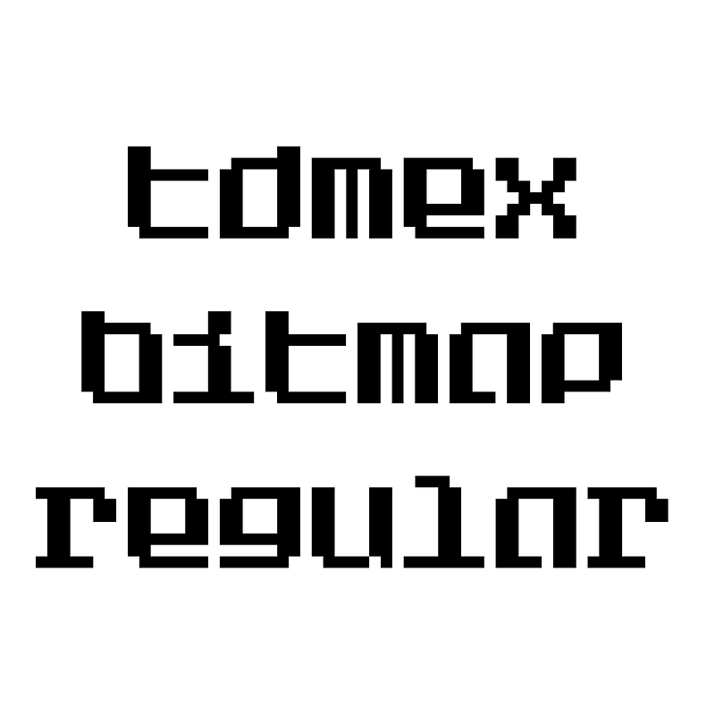 Tdmex Bitmap Regular font - Free fonts on Creazilla | Creazilla