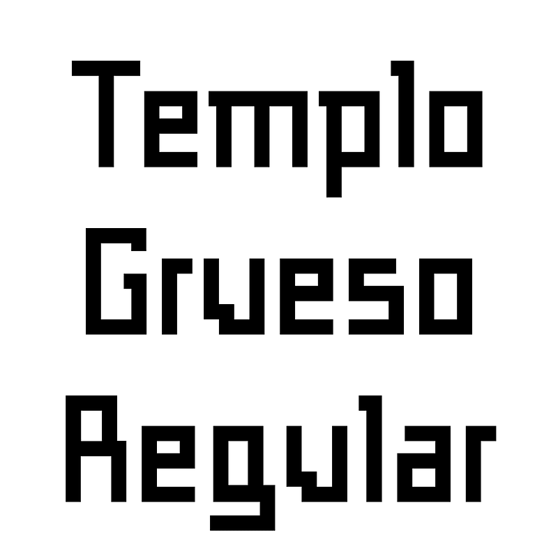 Templo Grueso Regular | Creazilla