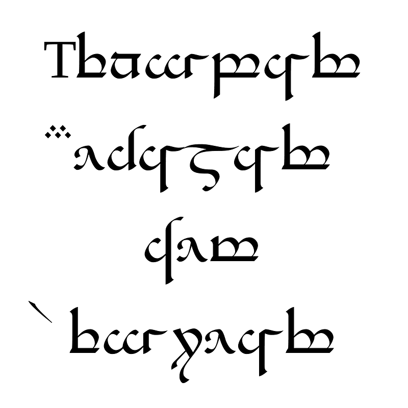 Tengwar Eldamar Alt Regular font - Free fonts on Creazilla | Creazilla