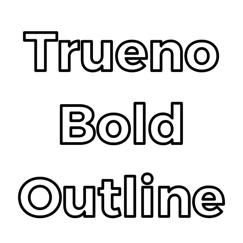 Trueno Bold Outline font - Free fonts on Creazilla | Creazilla