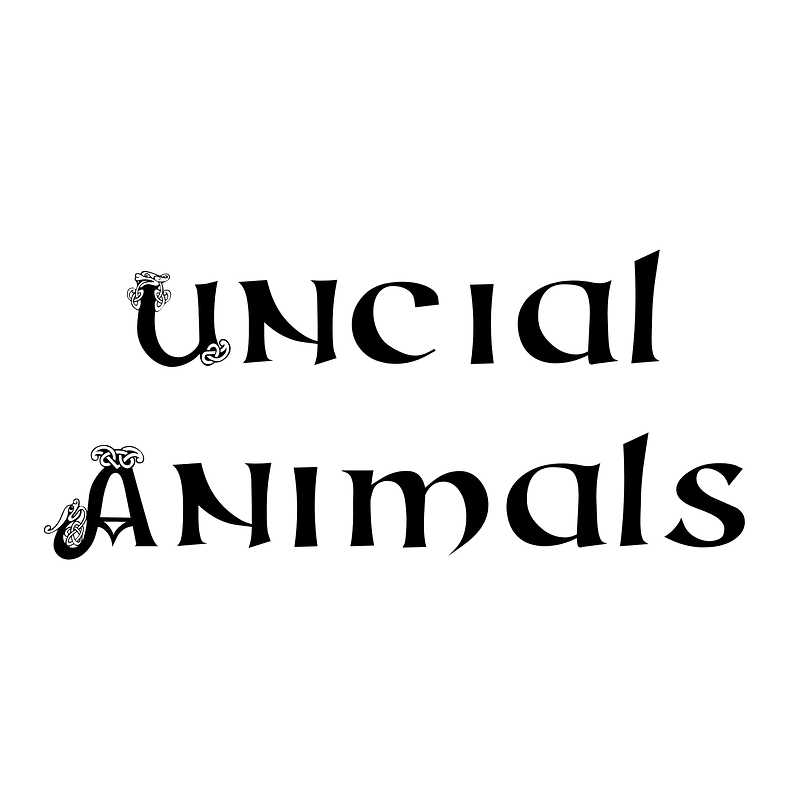 Uncial Animals font - Free fonts on Creazilla | Creazilla