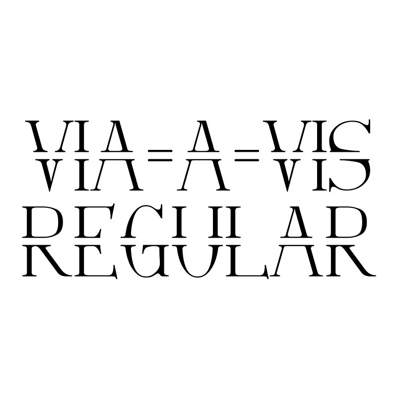 Via-A-Vis Regular font - Free fonts on Creazilla | Creazilla