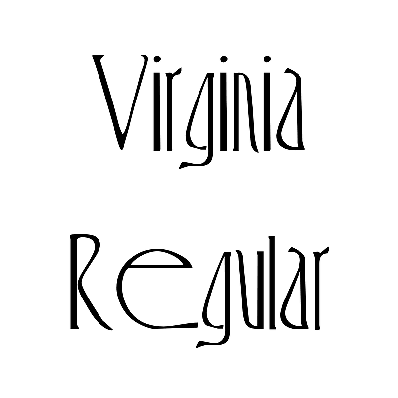 Virginia Regular - Free fonts on creazilla.com