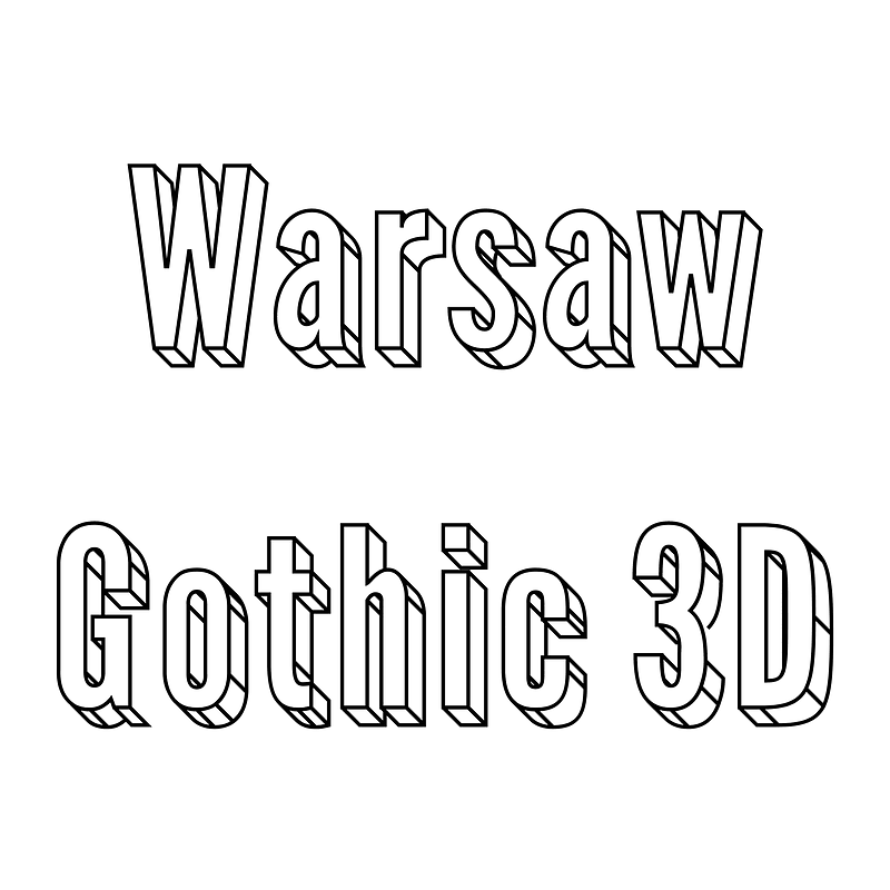 Warsaw Gothic 3D font - Free fonts on Creazilla | Creazilla