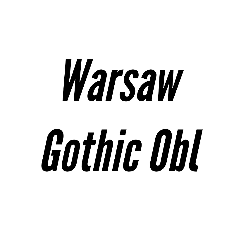 Warsaw Gothic Obl - Free fonts on creazilla.com