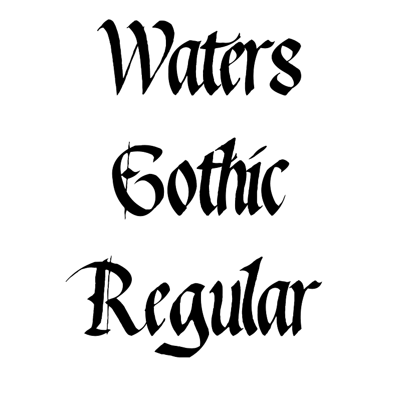 Waters Gothic Regular - Free fonts on creazilla.com