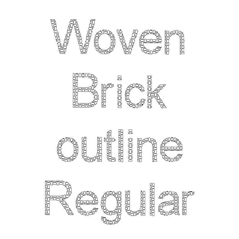 Woven Brick outline Regular - Free fonts on creazilla.com