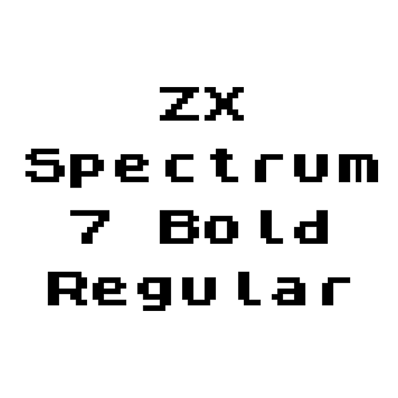 ZX Spectrum 7 Bold Regular font - Free fonts on Creazilla | Creazilla