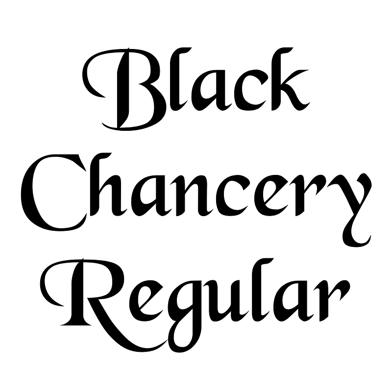 Black Chancery Regular font - Free fonts on Creazilla | Creazilla