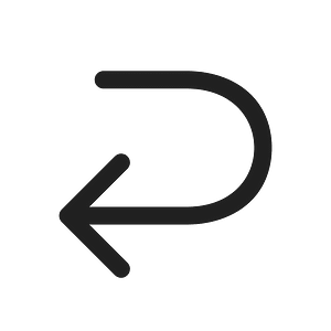 Ic fluent arrow hook down left 16 regular icon. Free download ...