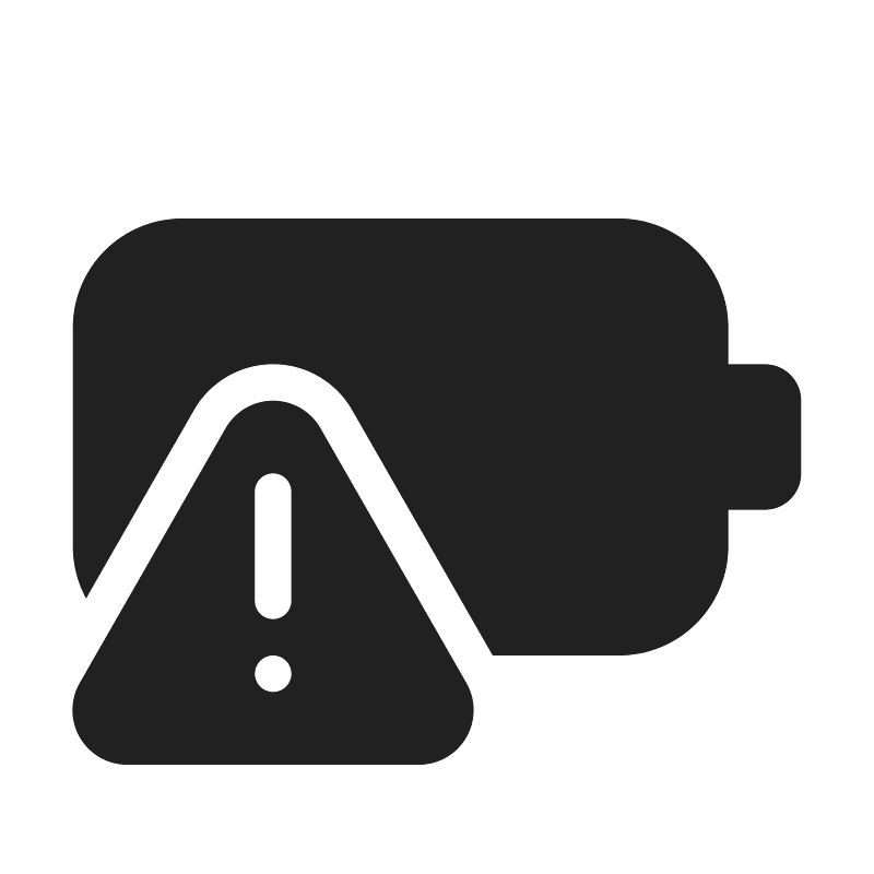 Ic fluent battery warning 24 filled icon. Free download transparent ...