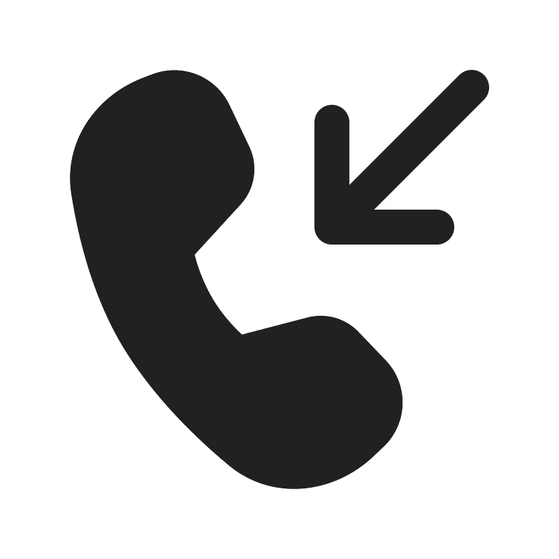 Ic fluent call inbound 16 filled - Free vector icons on creazilla.com