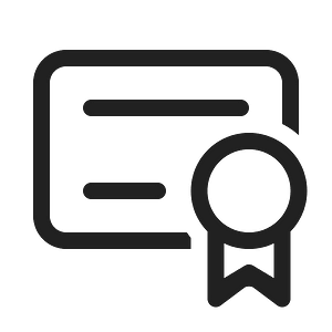 Ic fluent certificate 20 regular - Free vector icons on creazilla.com