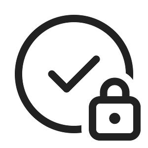 Ic fluent checkmark lock 20 regular - Free vector icons on creazilla.com