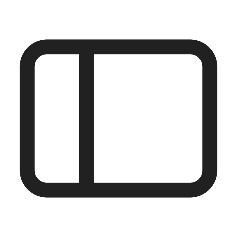 Ic fluent dock panel left 24 regular icon. Free download transparent ...