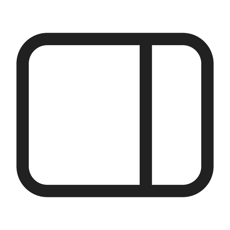 Ic fluent dock panel right 28 regular - Free vector icons on creazilla.com