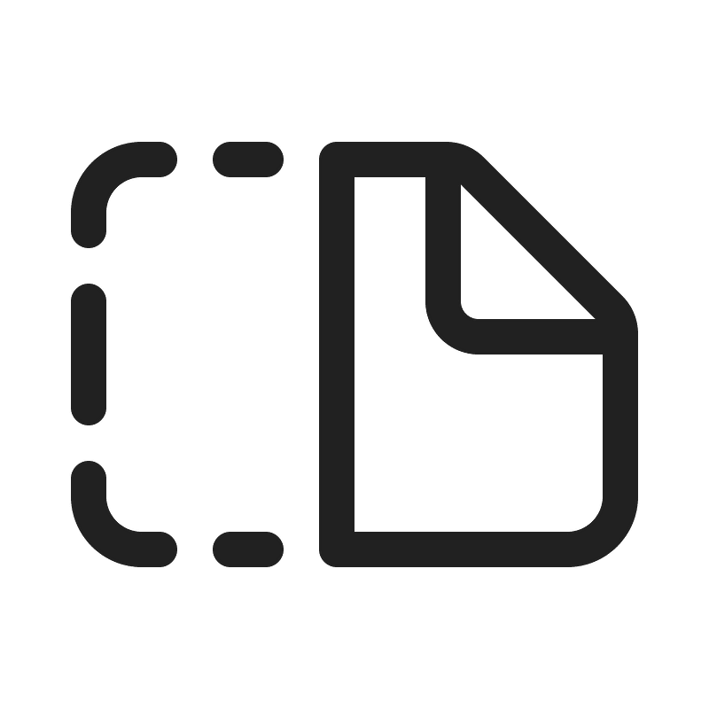 Ic fluent document landscape split hint 20 regular - Free vector icons ...