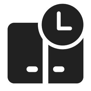 Ic fluent dual screen clock 24 filled - Free vector icons on creazilla.com