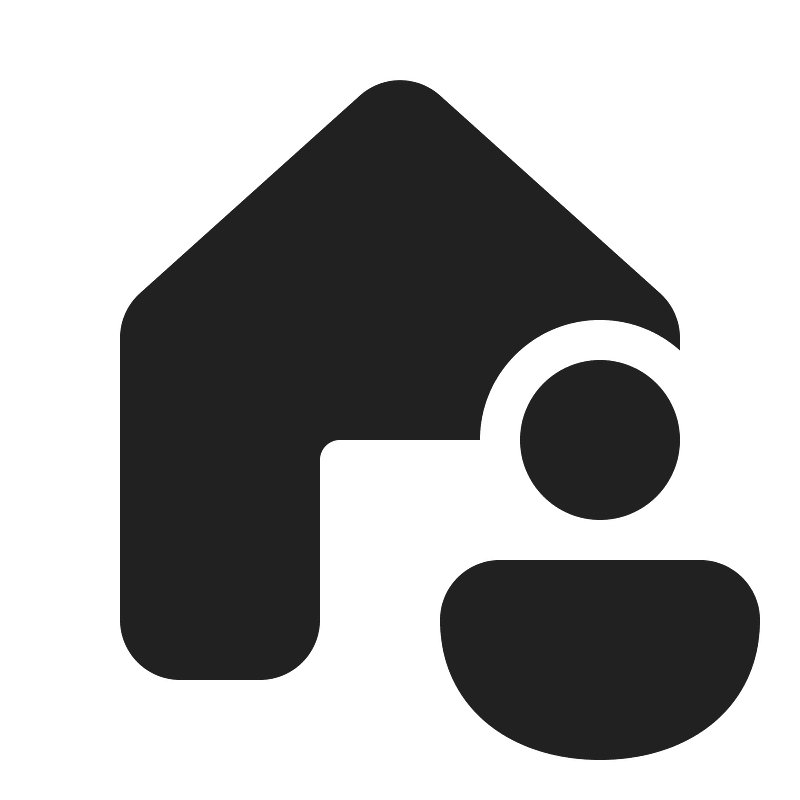 Ic fluent home person 20 filled icon. Free download transparent .PNG ...