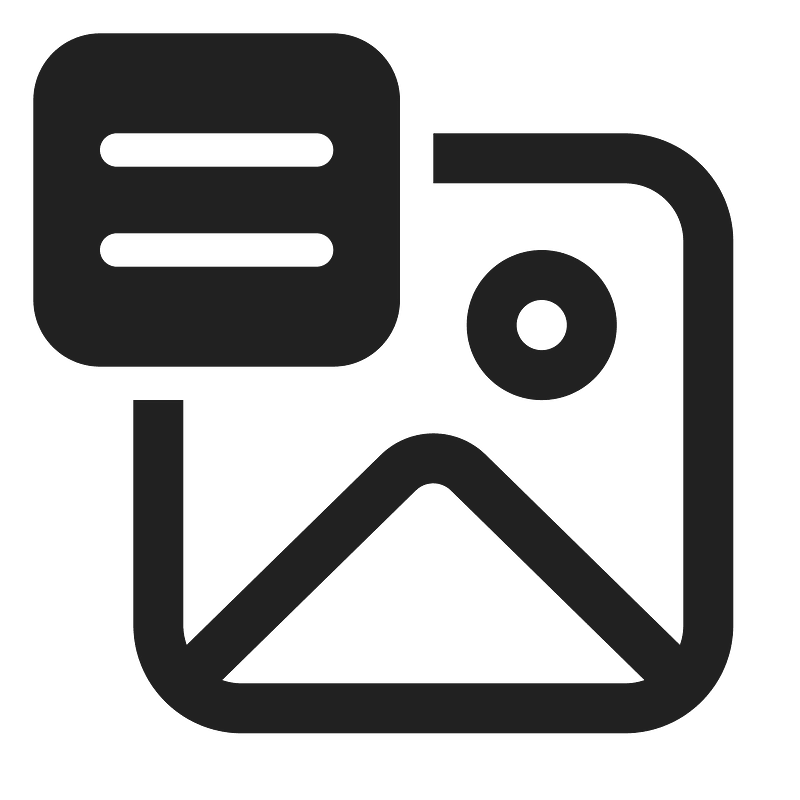 Ic fluent image alt text 24 regular - Free vector icons on creazilla.com