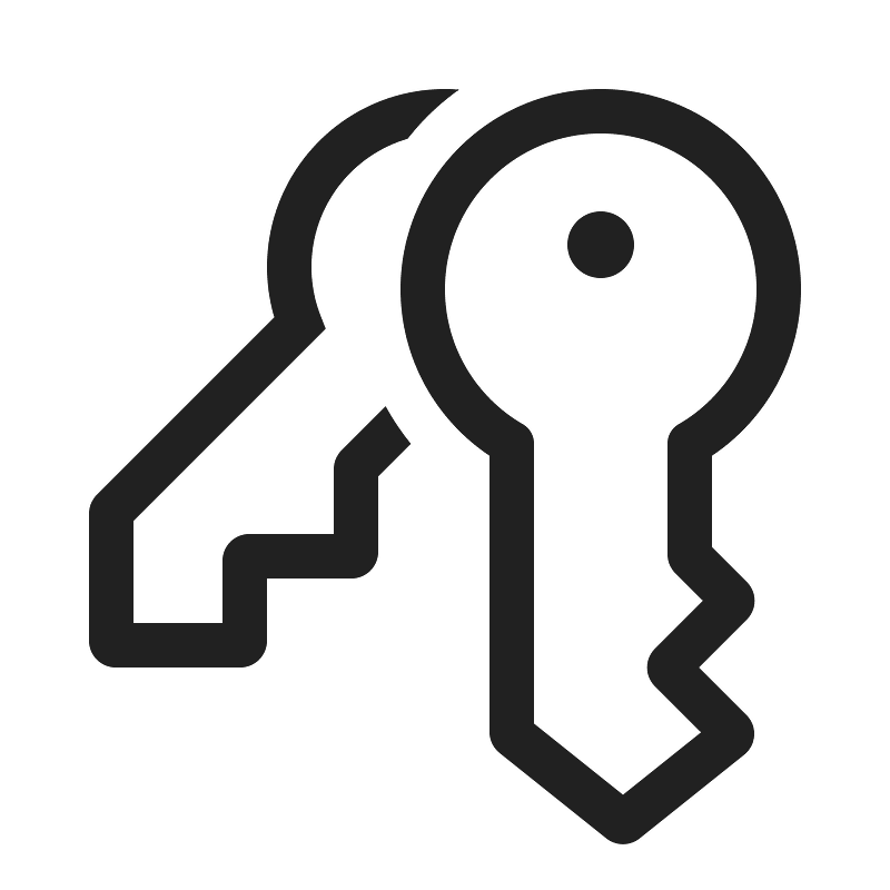 Ic fluent key multiple 20 regular - Free vector icons on creazilla.com