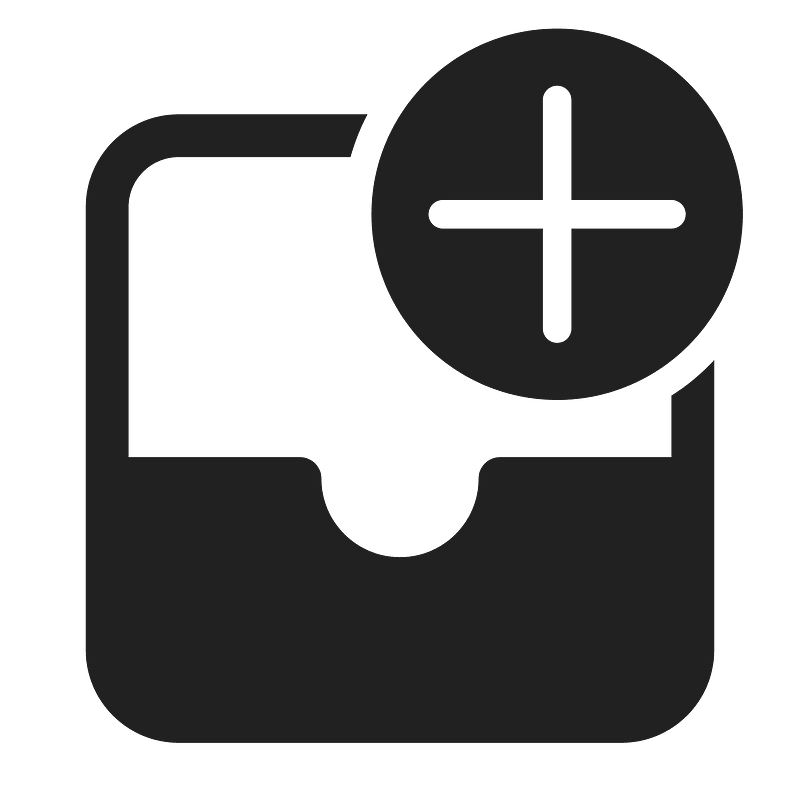 Ic fluent mail inbox add 28 filled icon. Free download transparent .PNG ...