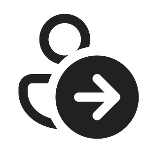 Ic fluent person arrow right 20 regular icon. Free download transparent ...