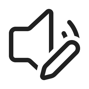 Ic fluent speaker edit 20 regular - Free vector icons on creazilla.com