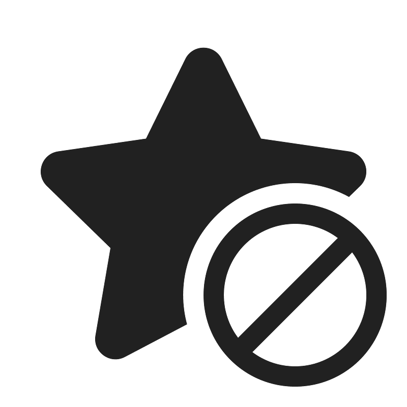 Ic fluent star prohibited 20 filled icon. Free download transparent .PNG | Creazilla