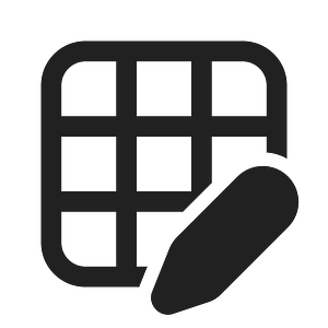 Ic fluent table edit 24 regular - Free vector icons on creazilla.com