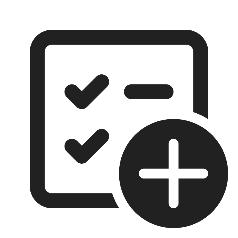 Ic fluent task list add 24 regular - Free vector icons on creazilla.com