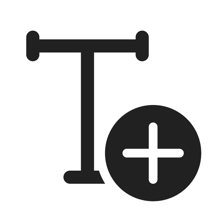 Ic fluent text add 24 regular icon. Free download transparent .PNG | Creazilla