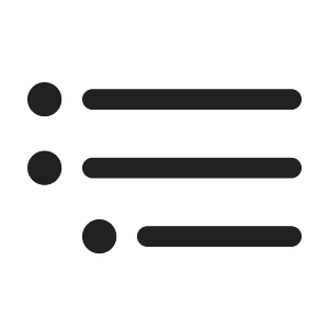 Ic fluent text bullet list tree 24 filled icon. Free download transparent .PNG | Creazilla