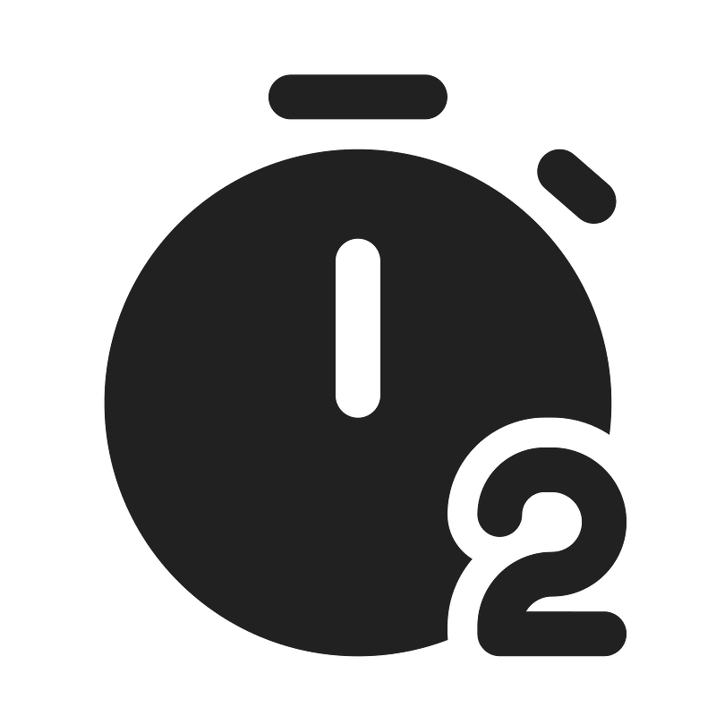 Ic fluent timer 2 24 filled - Free vector icons on creazilla.com