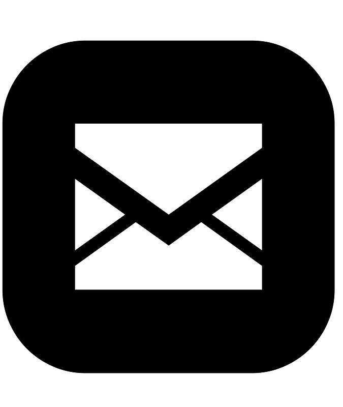 Rounded email icon. Free download transparent .PNG | Creazilla